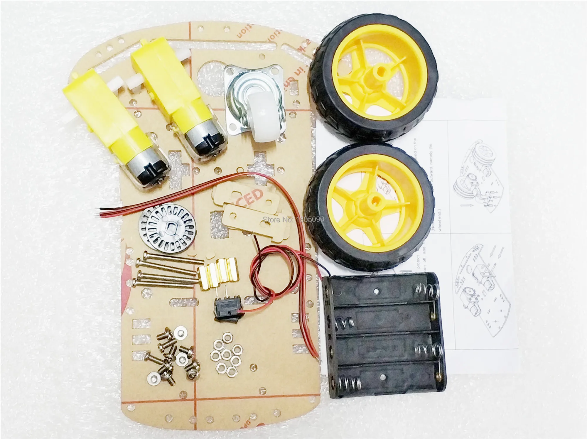1 세트 Dc3 6v Tt 모터 125 Rpm 2wd 스마트 로봇 자동차 섀시 키트스마트 자동차 바퀴 Arduino Diy