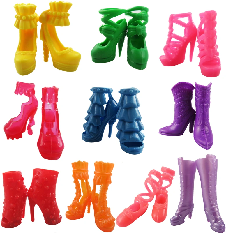 Dolls Shoes Heels Sandals Boots | 10 Pair Doll Accessories Shoes - 10 ...