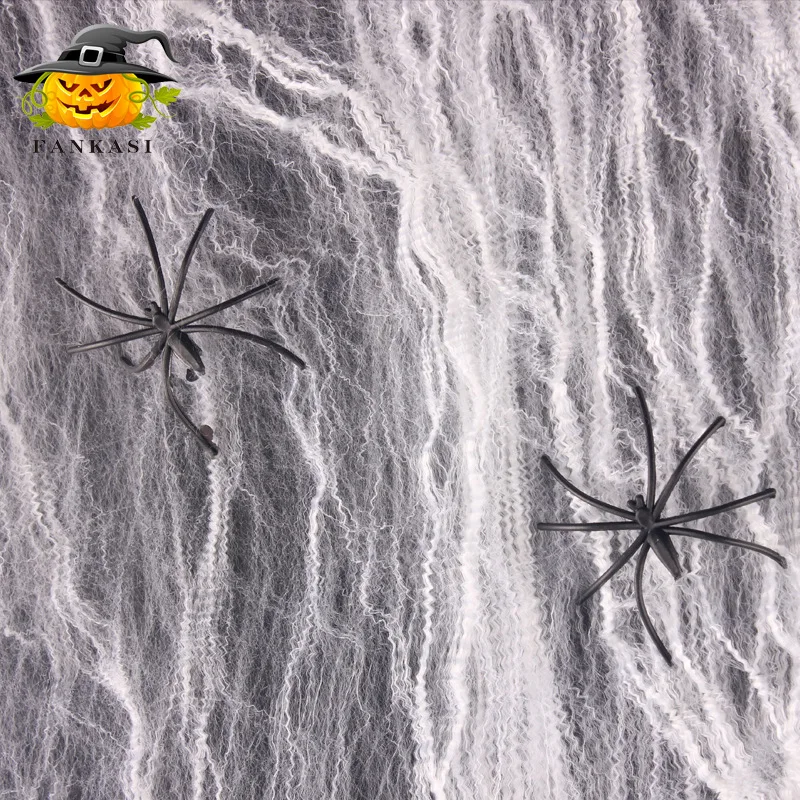 Halloween Scary Party Scene Props White Stretchy Cobweb Spider Web ...
