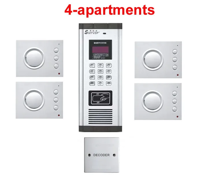 New-Arrival-Security-Non-visual-building-intercom-system-4-apartments ...