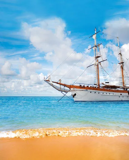Sea beach ship backgrounds photography backdrops for photo studio 10 by ...