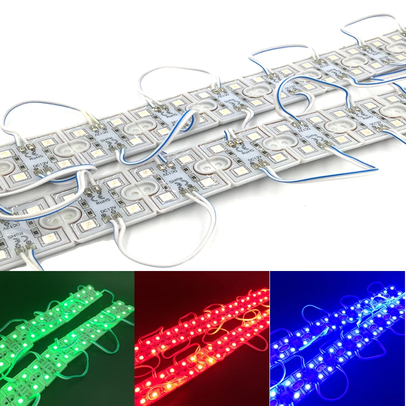 100pcs DC 12V 5050 SMD 4 LED Module Waterproof IP65 Decorative Lighting ...