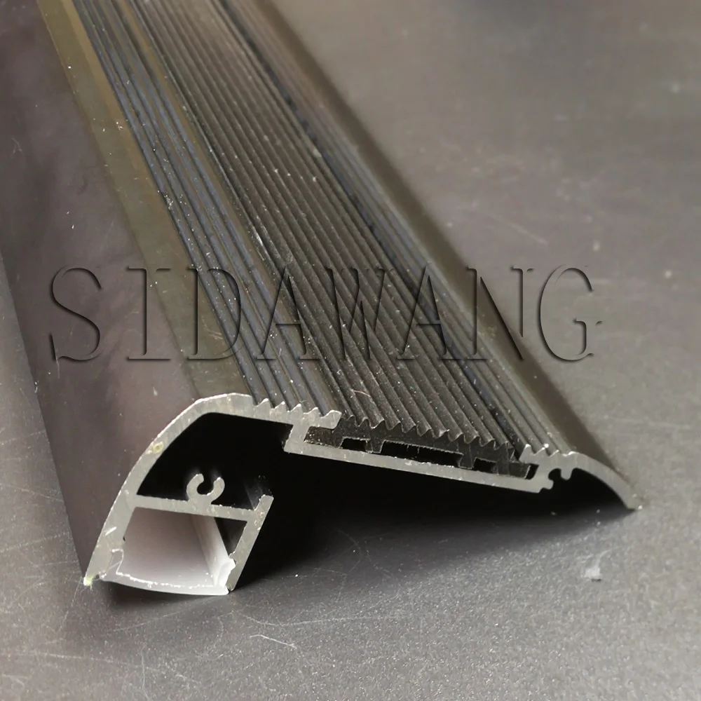 10set x 2000MM Black anodized Stair step aluminum profile, Step nosing ...