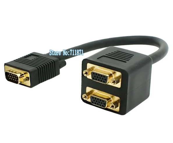 Cable macho a doble hembra 15P VGA d sub, cable d sub VGA, línea de ...