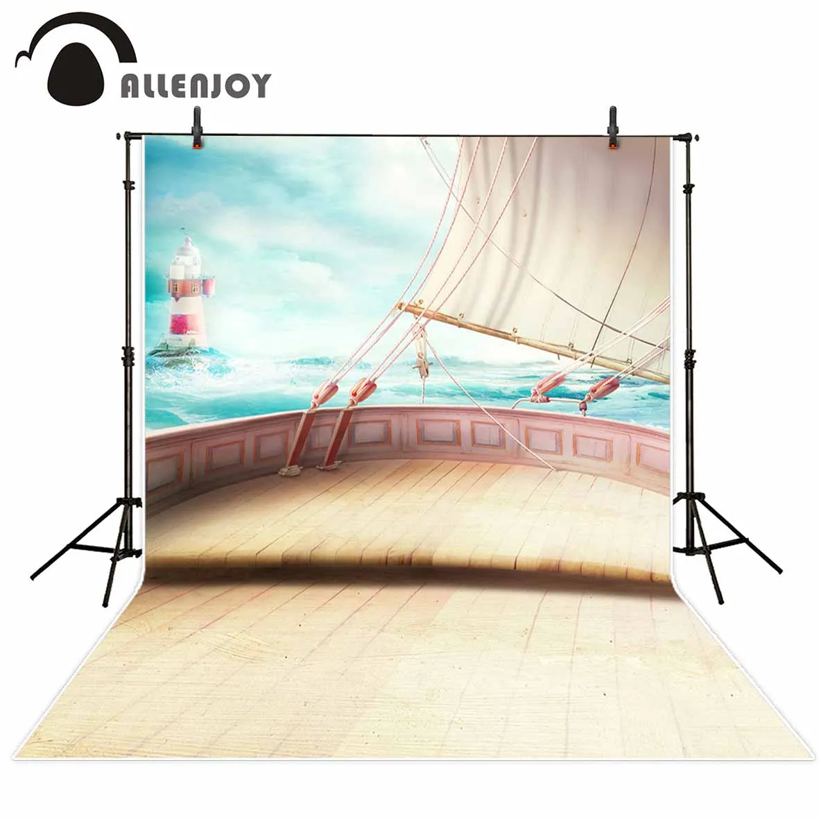 Allenjoy photography background Ship deck sea blue sky backdrop ...