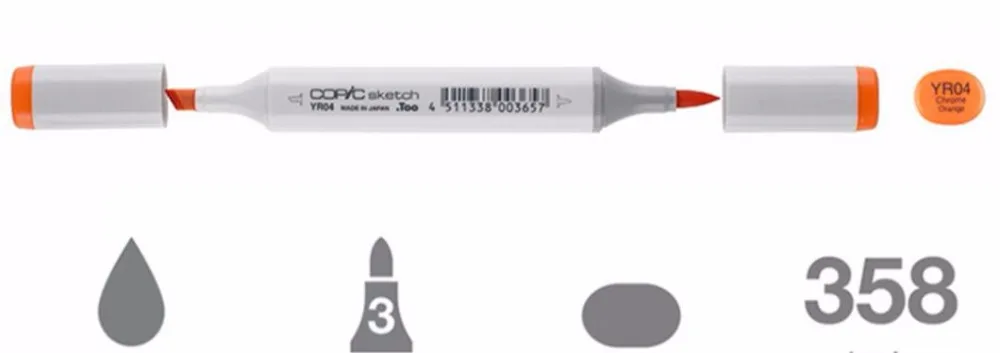 Copic-Sketch-Brush-Markers-358-Colors-Original-Professional-Art-Marker ...