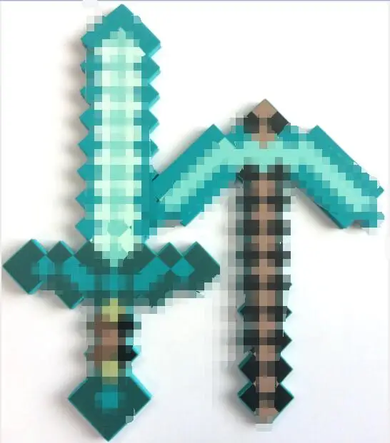 1Pc Foam Minecraft Axe & Sword & Pickaxe of my small world,minecraft ...