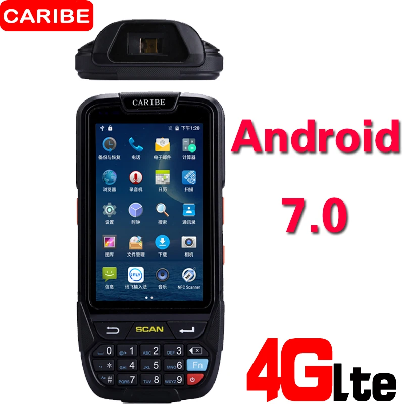 Caribe PL 40L Rugged portable PDA 1D Barcode Scanner Multifunctional ...