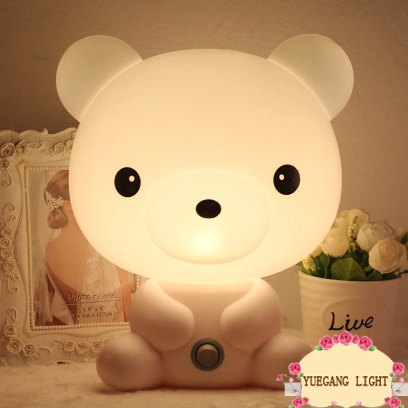 Creative cute cartoon lamp energy saving plug bedside lamp night light ...