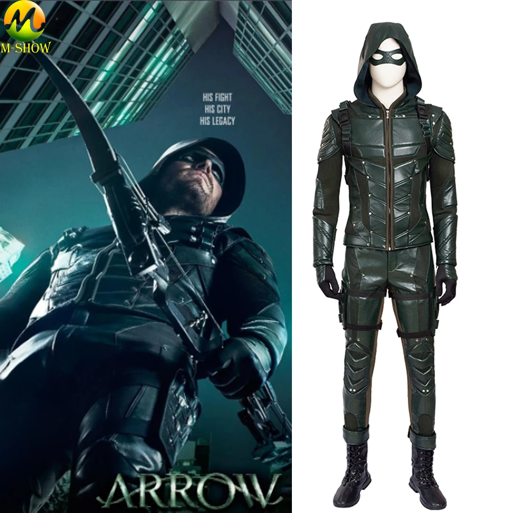 The Arrow Season Green Arrow Cosplay Costume Oliver Quee