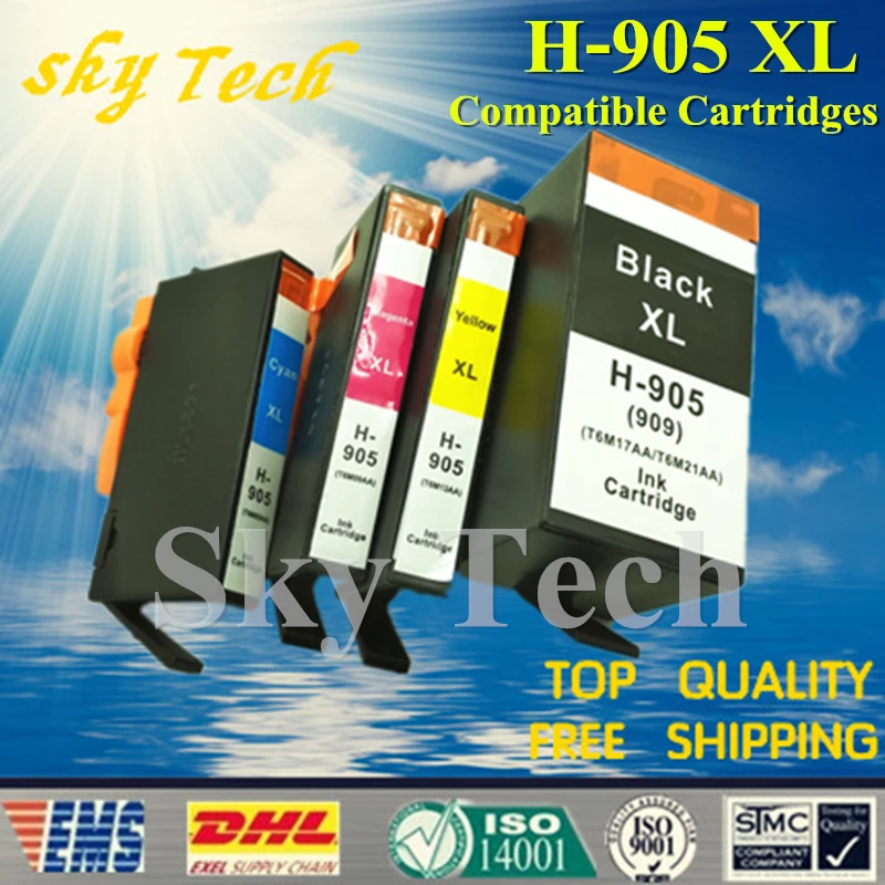 4 Pcs Compatible Ink Cartridge For HP905XL , Suit for HP OfficeJet 6950 ...