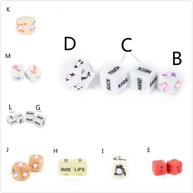 1 Or 2 Pcs Sex Dice Adult Glow Dice For Love Game Humor Romance Erotic