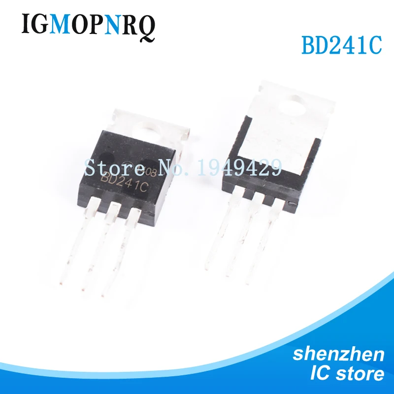 10PCS BD241C TO 220 BD241 Bipolar junction transistor (BJT) NPN Pwr ...