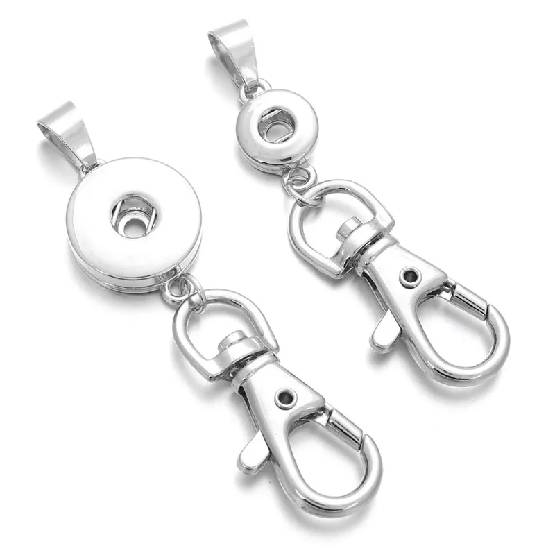 New Snap Jewelry 12mm 18mm Metal Round Snap Button Keychains Keyring ...