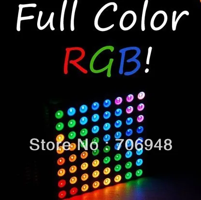 8x8 Matrix RGB LED, Common Anode Diffused Arduino Full Colour Arduino ...