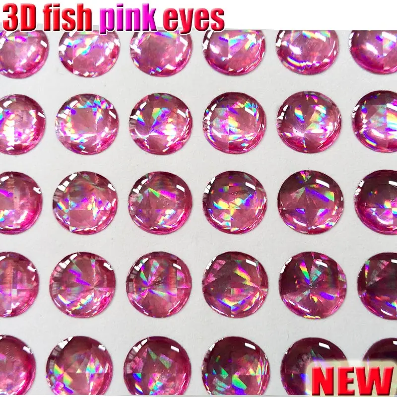 Fishing Lure Eyes 4mm-5mm-6mm-8mm Number;500pcs/lot Color Pink 3d Fish ...