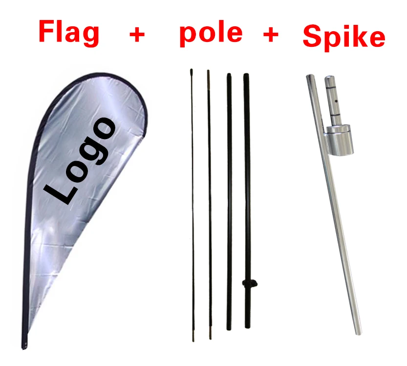 15foot Full Color Custom Swooper Advertising Flag Feather Banner + Pole ...