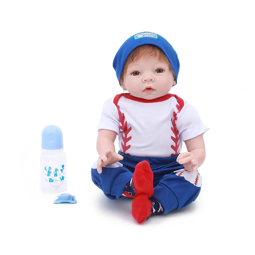 Realistic Bebes reborn 22" 55cm Handmade Lifelike fake Baby boy Doll ...