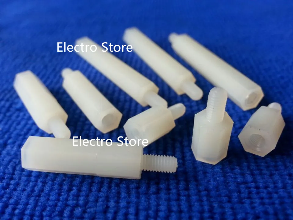 100pcs M2 Nylon Hexagonal Pillar Female And Male Standoff Spacer M2x5 ...