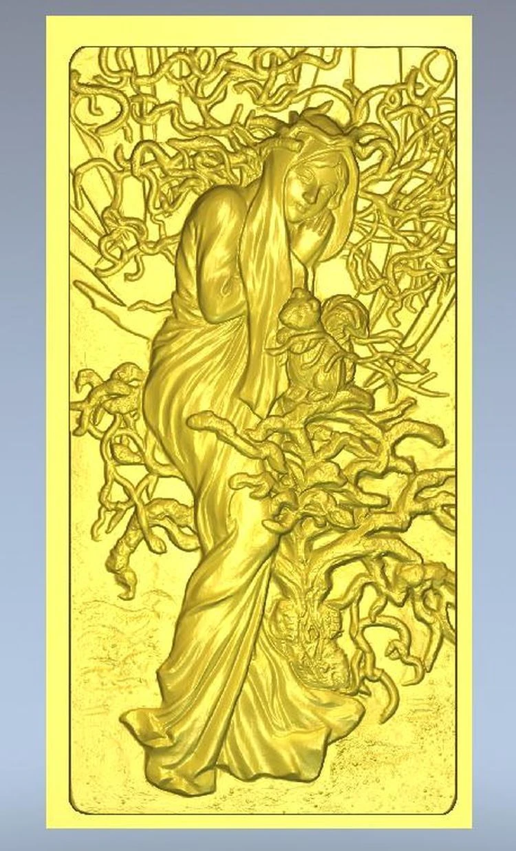Woodworking Supplies Winter Lady Relief 3d Model Relief For Cnc In Stl