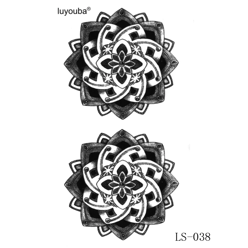50pcs Lotus Waterproof Temporary Tattoos Sticker Body Feminino Fake ...