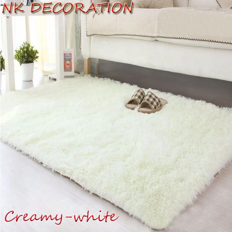 NK DECORATION 120*160cm Creamy white Carpet Bedroom Soft Floor Carpets ...