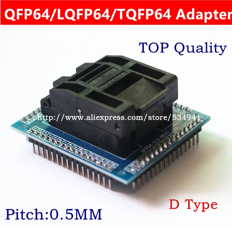 Latest Version Top Quality QFP64 TQFP64 LQFP64 adapter programmator ...