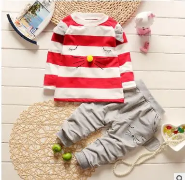 2017 Spring and Autumn models Korean version of children's wear two ...