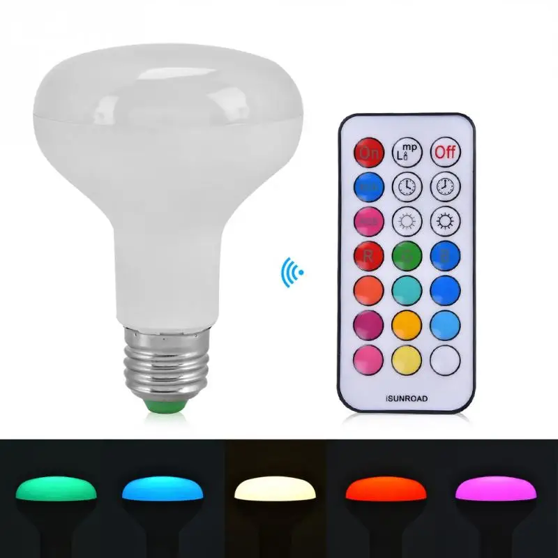 E27 10W RGBW LED Colorful light Lamp Bulbs with Remote Control ...