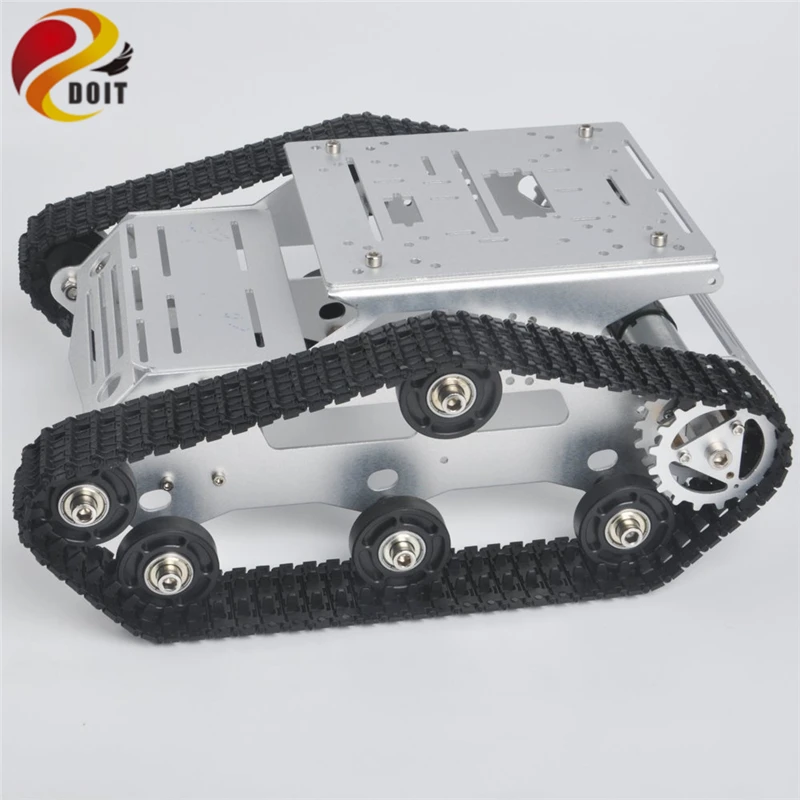 Tracked RC Robot Tank Chassis With Dual DC Motor Aluminum Alloy Frame ...