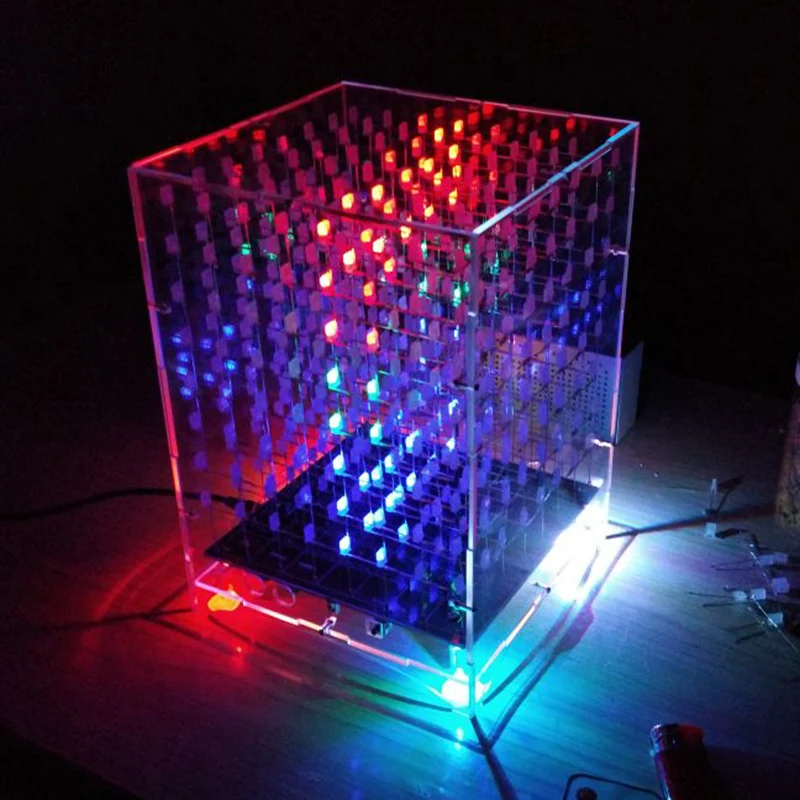 Cololful Licht Cubes DIY Kit 8X8X8 WIFI Mobiele APP veranderen Woord 888 LED Knippert Smart ...