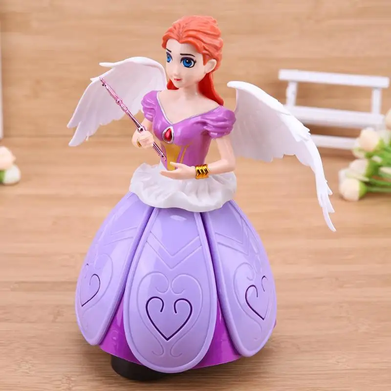 Electric Rotating Princess Dolls Girls Light Musical Dancing Doll Toy ...