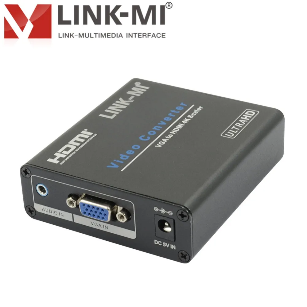LINK MI VGA To HDMI 4K 2K Scaler แปลงกล่อง3D 1080P Audio สำหรับ PC ...