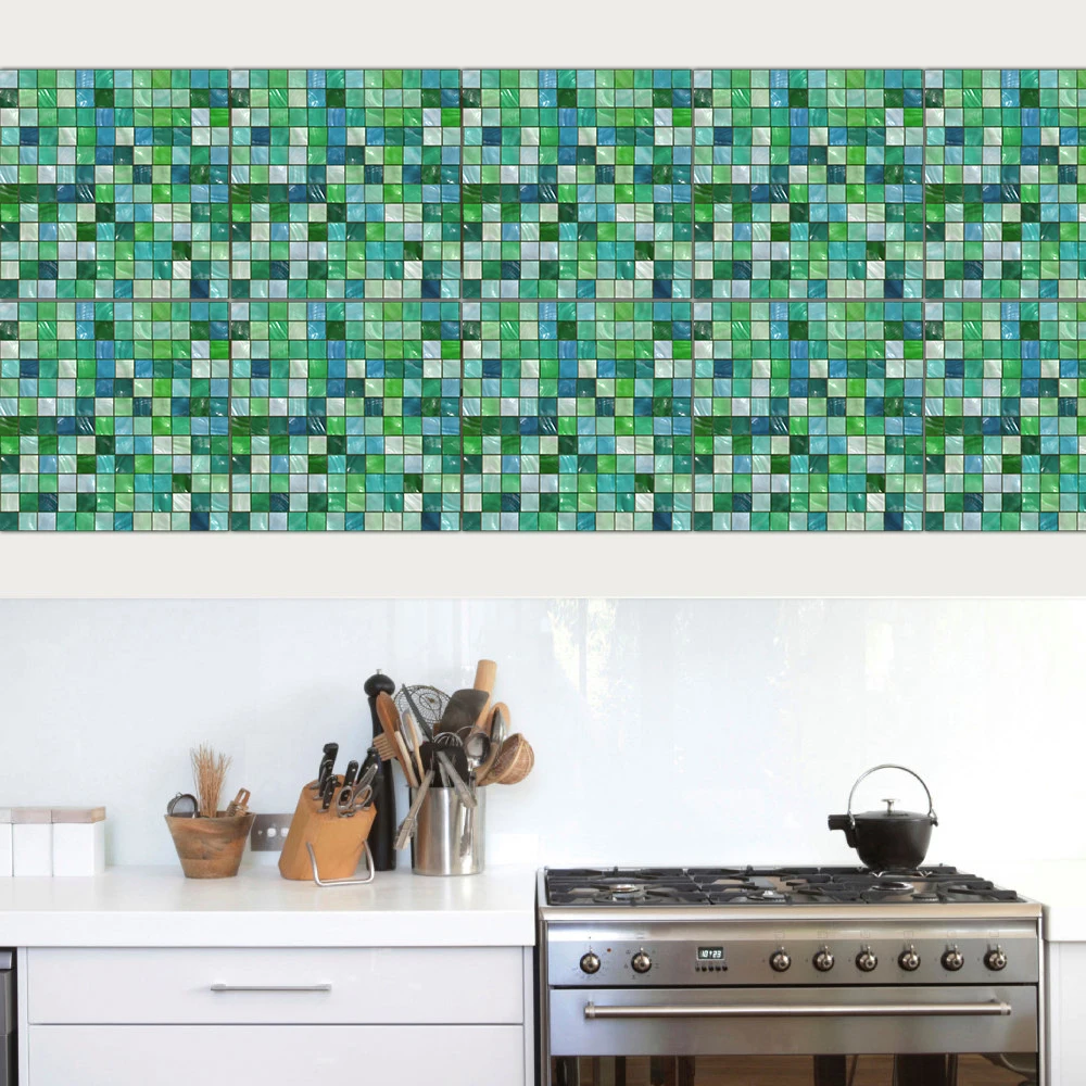 Green Morrocan Tile Backsplash