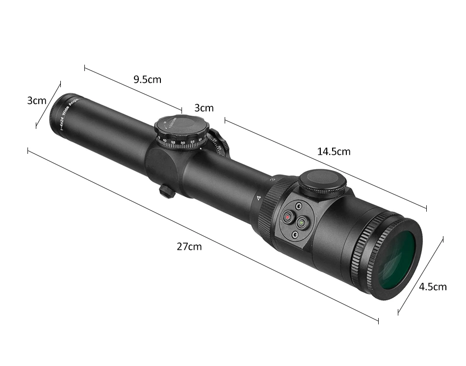 EB 1-4x24 Wide Angle Hunting Riflescope Illuminated Red Green Dot Sight ...