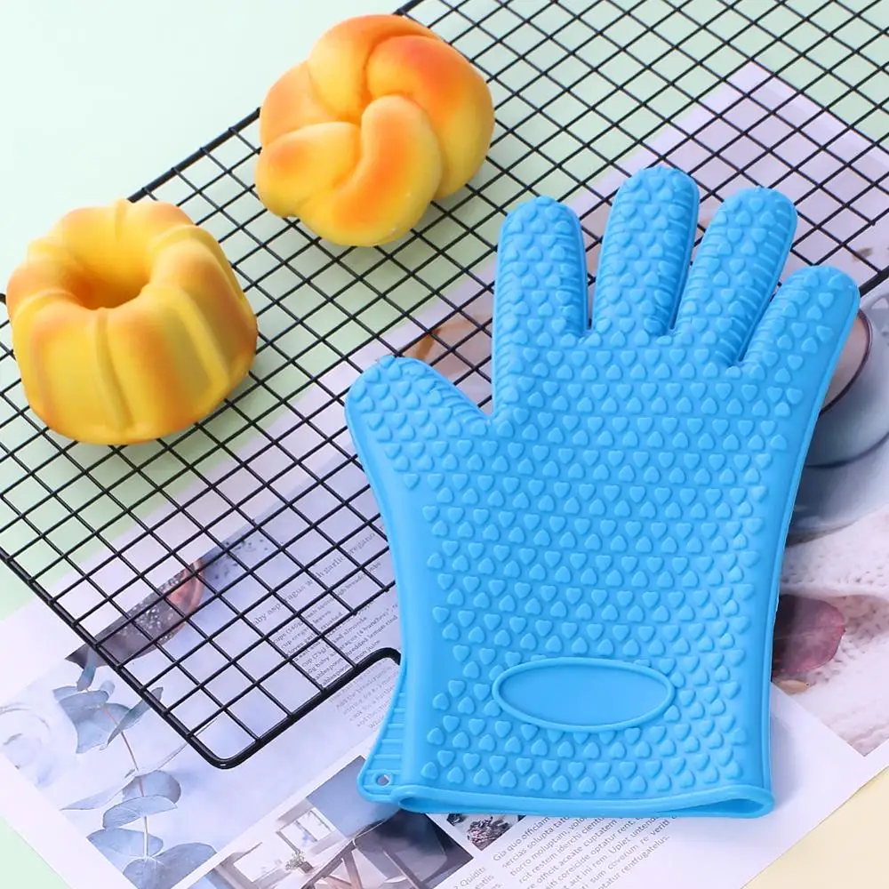 Facemile Heat Resistant thick Silicone Kitchen barbecue oven glove ...
