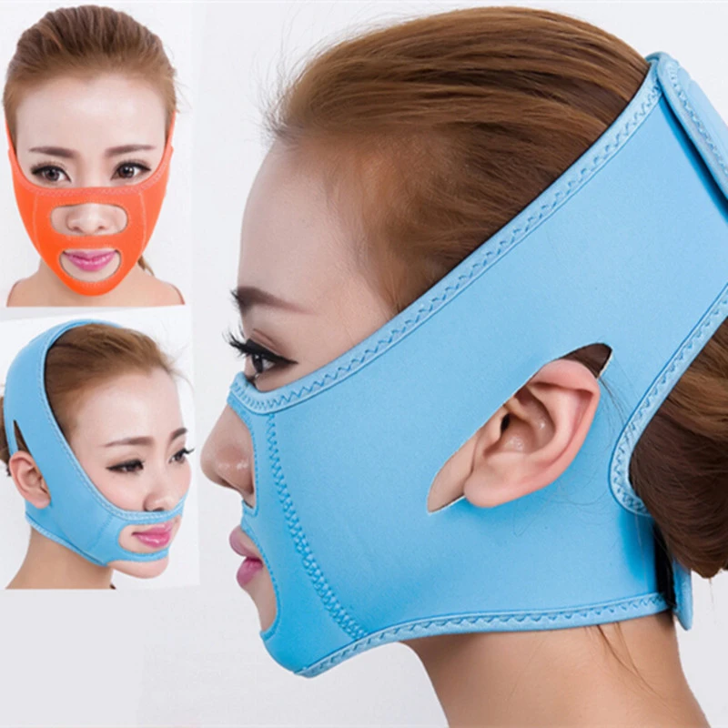 Thin Face Massager Mask Slimming Bandage Double Chin Face Belt Health ...