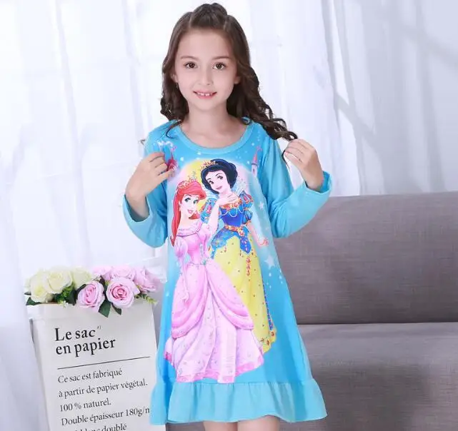 Cute Kids Sleeping Dress Toddler Girls Nightgown autumn winter Cartoon ...