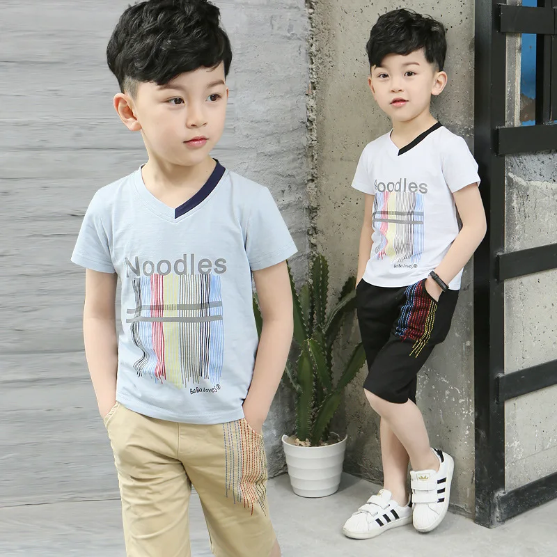 New Summer Children Clothes Boys Clothing Sets Two Pieces T shirt ...