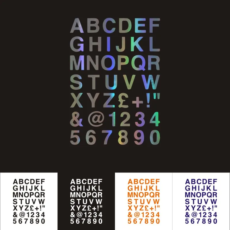 Car-Sticker-ALPHABET-LETTERS-NUMBERS-Vinyl-Reflective-Sticker-On-Car ...