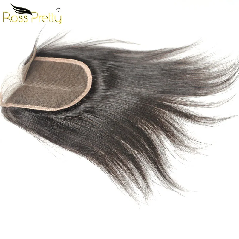 Ross Pretty Peruvian Straight Human Hair Lace Closure Pre plucked Hair ...