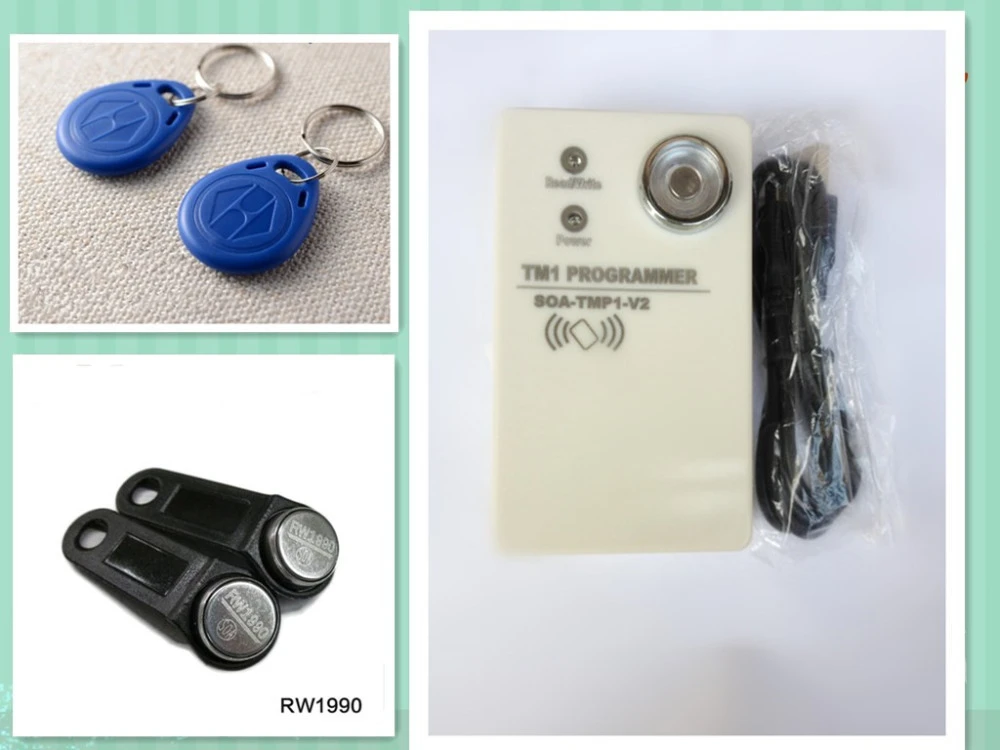 DS1990A TM iButton Programmer Copier Cloner Duplicator V3 125Khz RFID ...