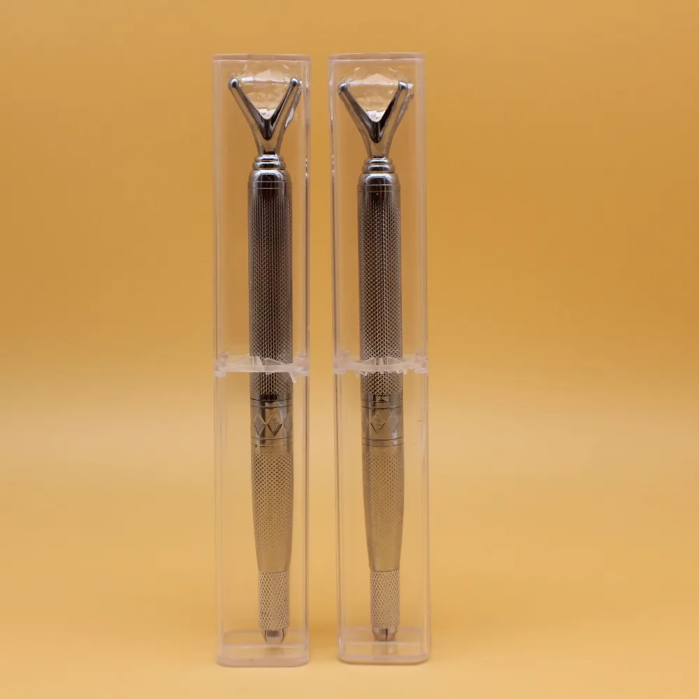 1 PCS Crystal Diamond Microblading Pen Tebori Eyebrow Manual Tattoo Pen ...