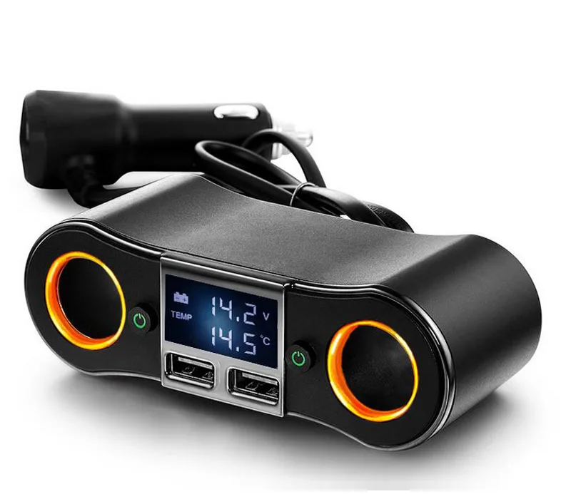 smart IC Dual USB 2.1A 1A Car Charger 2 Socket Cigarette Lighter ...