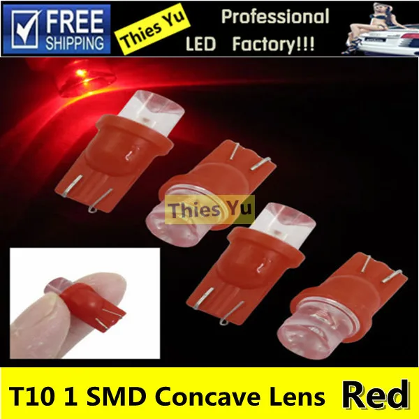 T10 Concave 194 168 W5W 1 LED Car Wedge Side Interior Indicator Corner ...