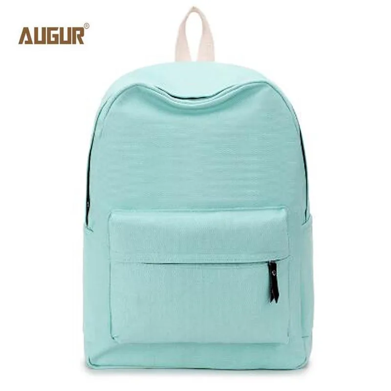 AUGUR New Solid Canvas School Bag Backpack For Women Young Girl Hot ...