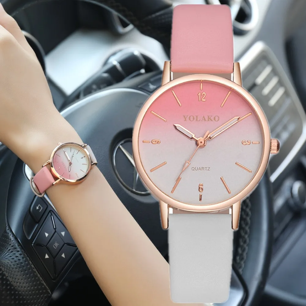 Rainbow Design Watches Women Leather Dress Watch Casual Ladies Sport ...