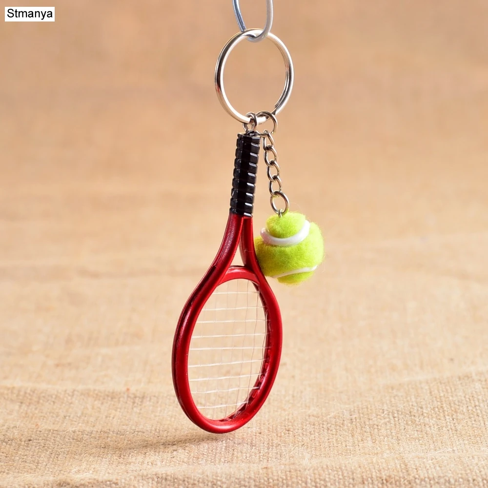 Hot SALE Mini Tennis Racket Pendant Keychain Keyring Key Chain Ring ...