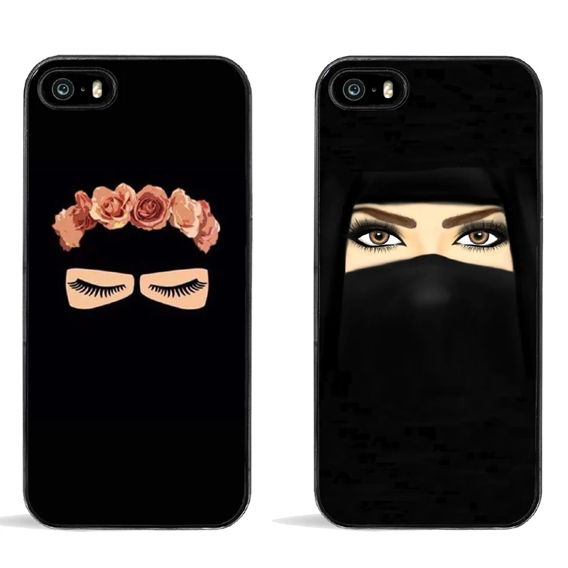 Muslim Islamic Gril Eyes Unique Luxury Black TPU Phone Case Cover For ...