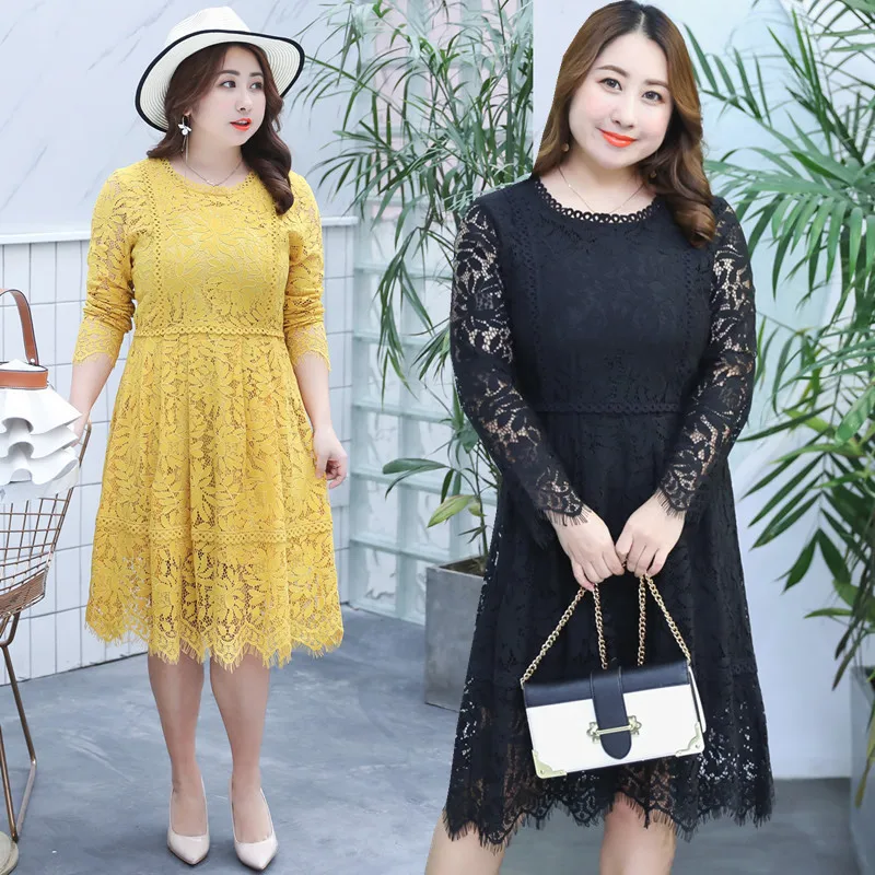 2018 spring new fat mm fat plus code, women's wear, Korean lace, 200 ...